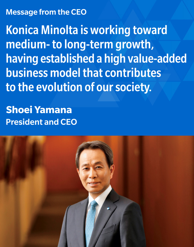 Message from the CEO -Integrated Report (Annual Report) | KONICA MINOLTA